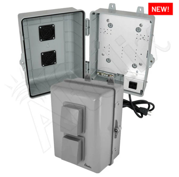 12x9x7 PC+ABS Weatherproof Vented Utility Box NEMA Enclosure with Alum ...